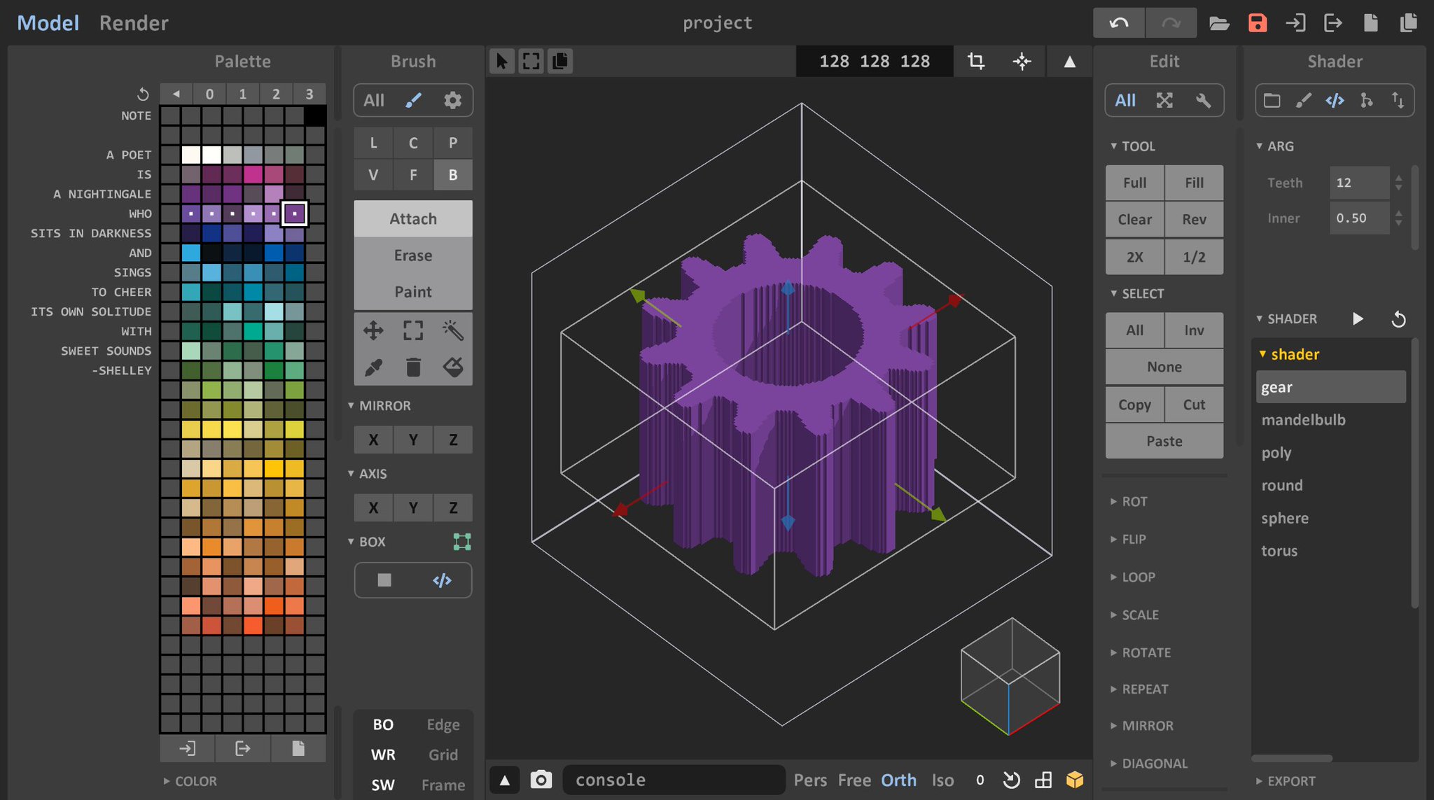 ephtracy on Twitter: "#MagicaVoxel 0.99.5.1: Live resize/fit/resizable box/SDF brushes, and new ...