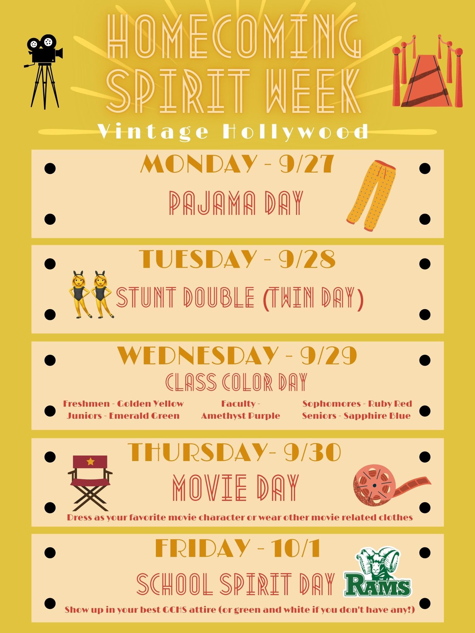 Spirit Day Ideas For Homecoming Week