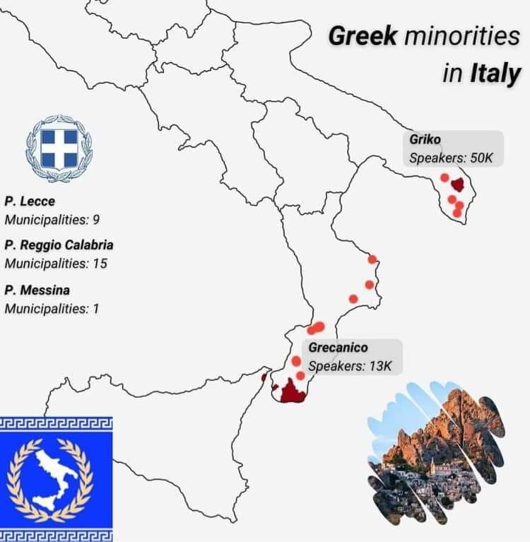 Griko Calabria Italy Map
