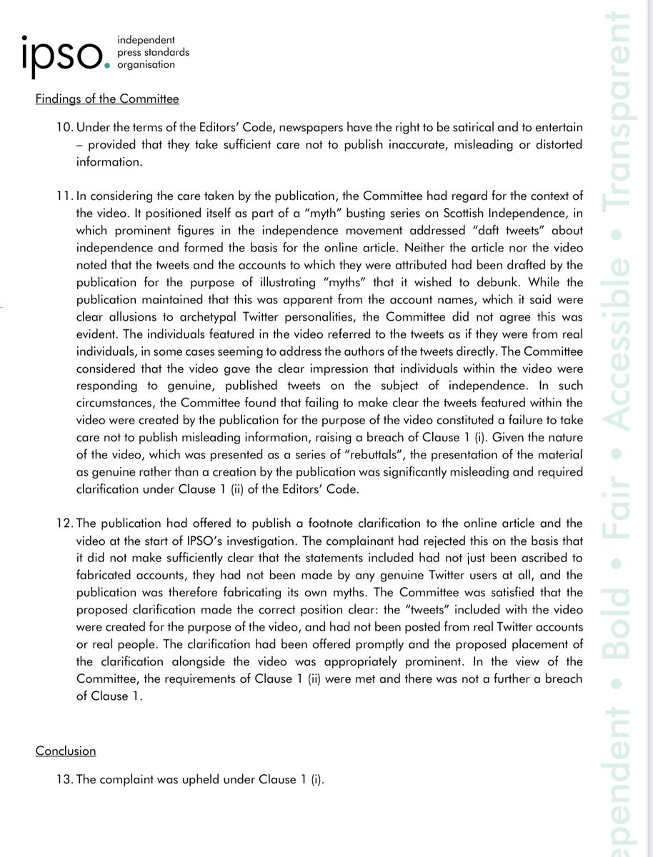 The Majority on Twitter: "IPSO PRESS COMPLAINT UPHELD: The National newspaper FABRICATED TWEETS ...