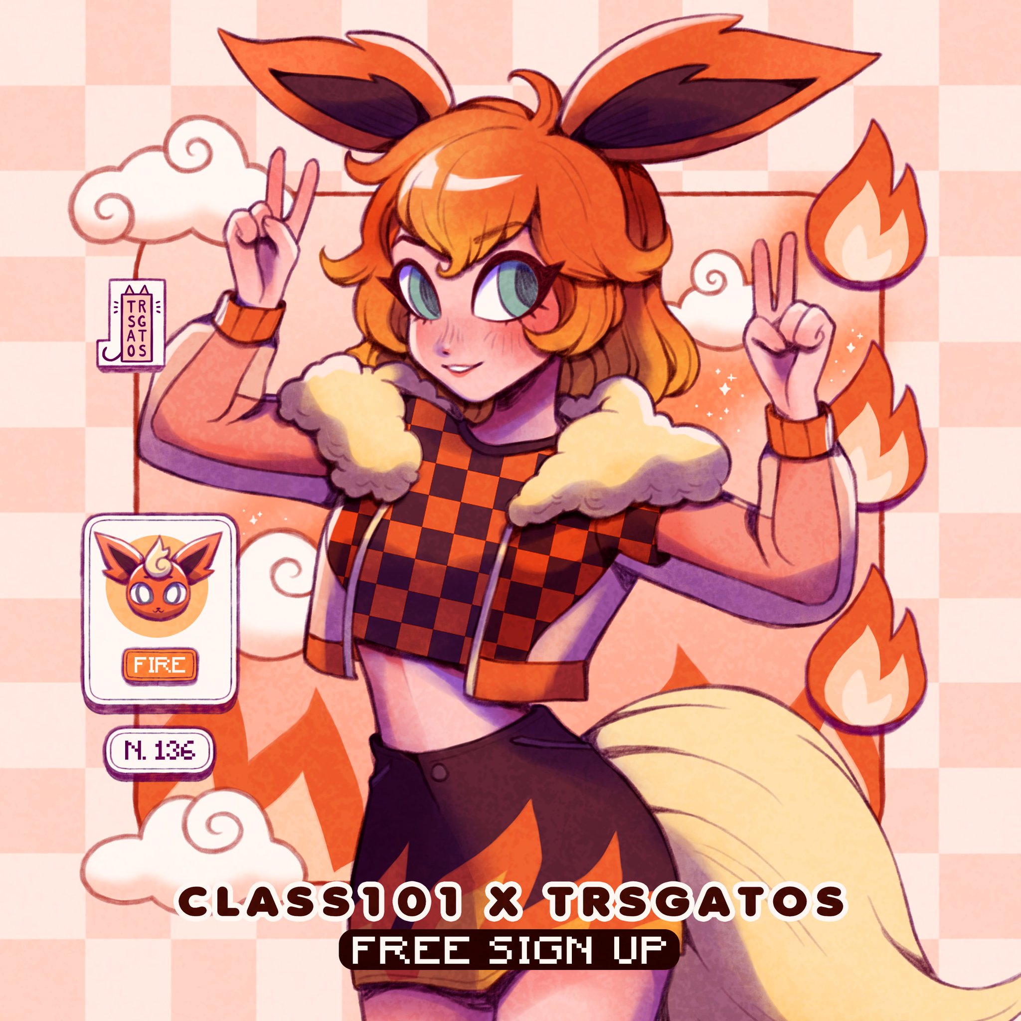 Pokemon Flareon Humano MAMO | Og Eevee Sisters 🔥⚡💧 The Older