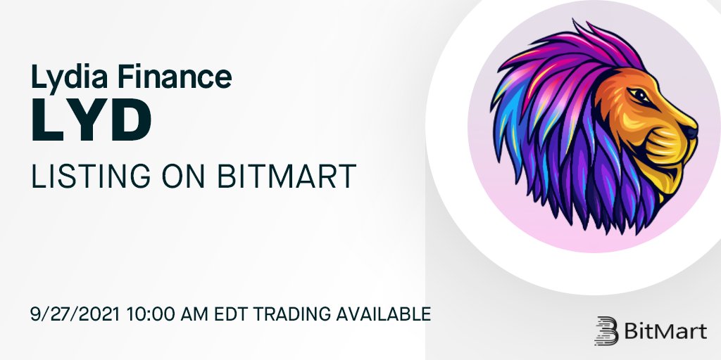 BitMart.Exchange on Twitter: "🎉 #BitMart will list @LydiaFinance, an Automated Market Maker ...