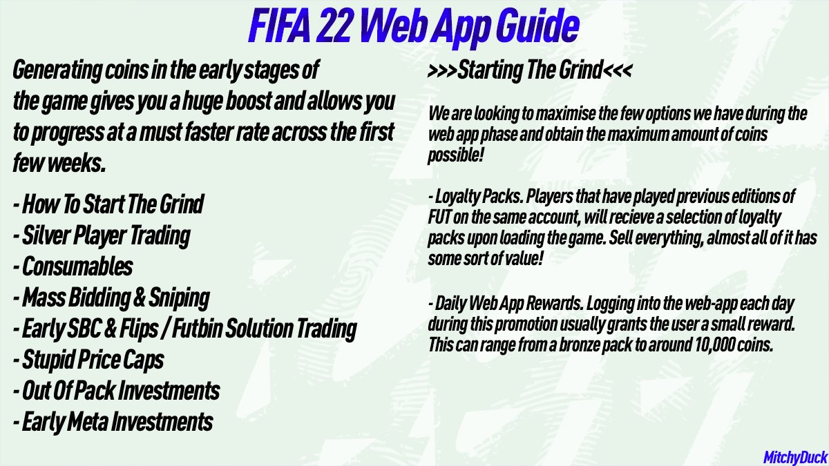 Mitch On Twitter π¨ Fifa 22 Web App Guide π¨ Heres A Basic Overview On