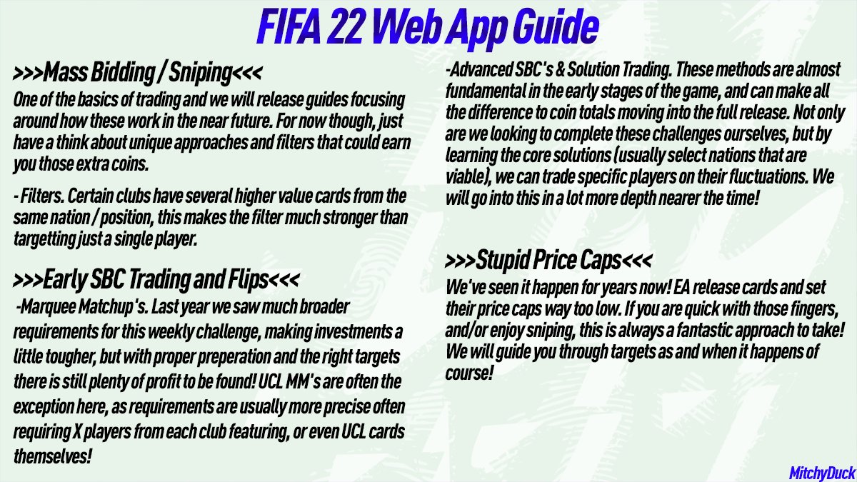 Mitch On Twitter π¨ Fifa 22 Web App Guide π¨ Heres A Basic Overview On