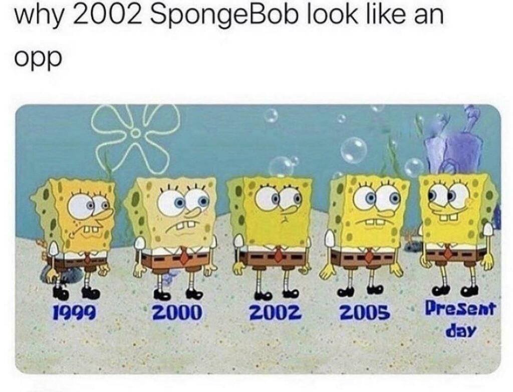 Evolution Of Spongebob