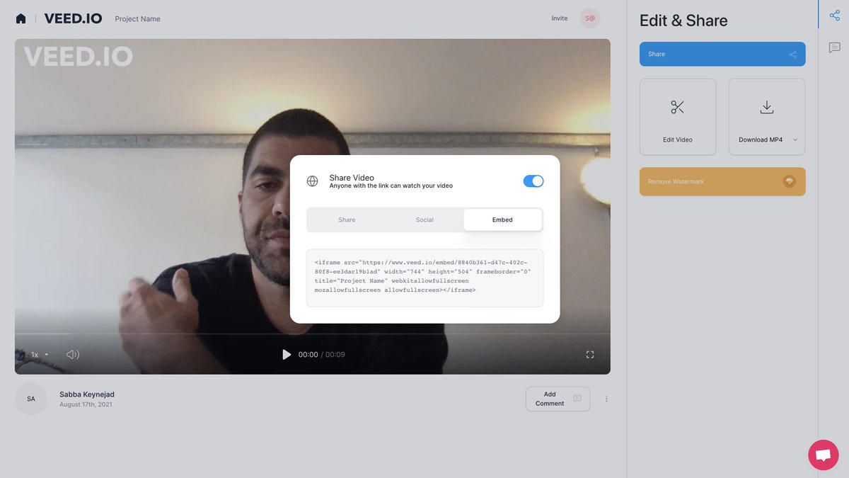 VEED.IO - Simple Online Video Editing on Twitter: "Update: You can now embed videos directly ...