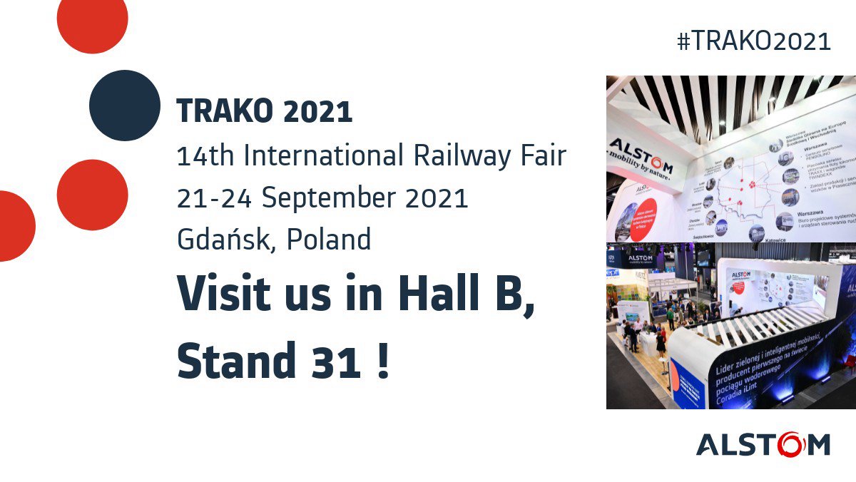Alstom on Twitter: "We're presenting our #innovations at #TRAKO2021 in #Poland until Sept. 24 ...
