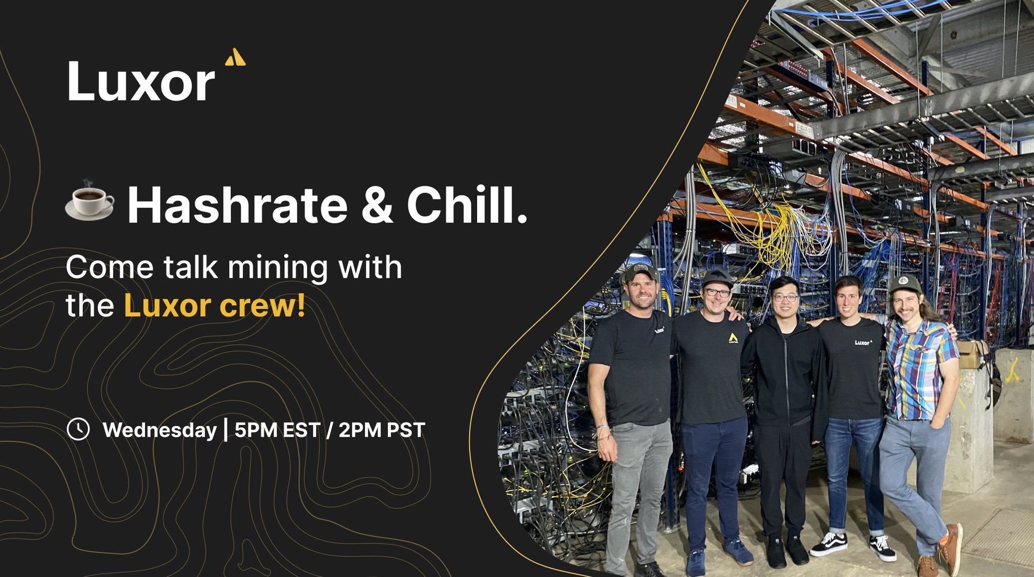 Luxor Mining on Twitter: "Come talk BTC mining with us this afternoon! https://t.co/IwQdQ9dvyT…