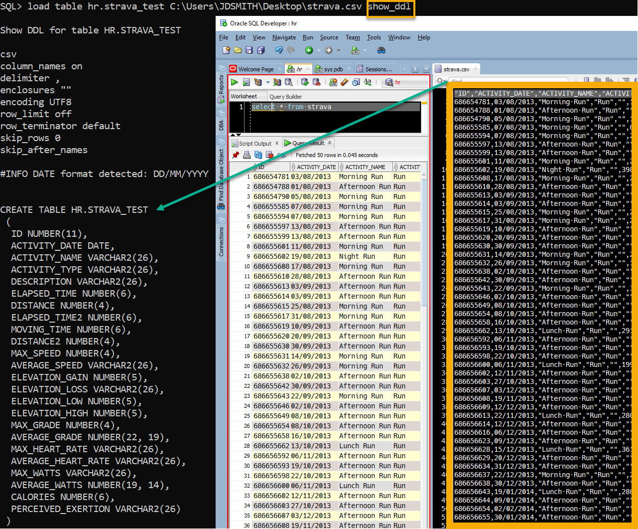 Using SQLcl to load CSV to a table, without COLUMN HEADERS Using SQLcl to load CSV to a table, without COLUMN HEADERS