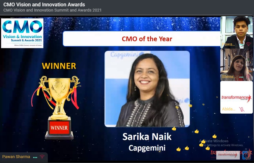 Capgemini India on Twitter: "We are thrilled!🎉 @sarikanaik_, CMO, Capgemini India has won the ...