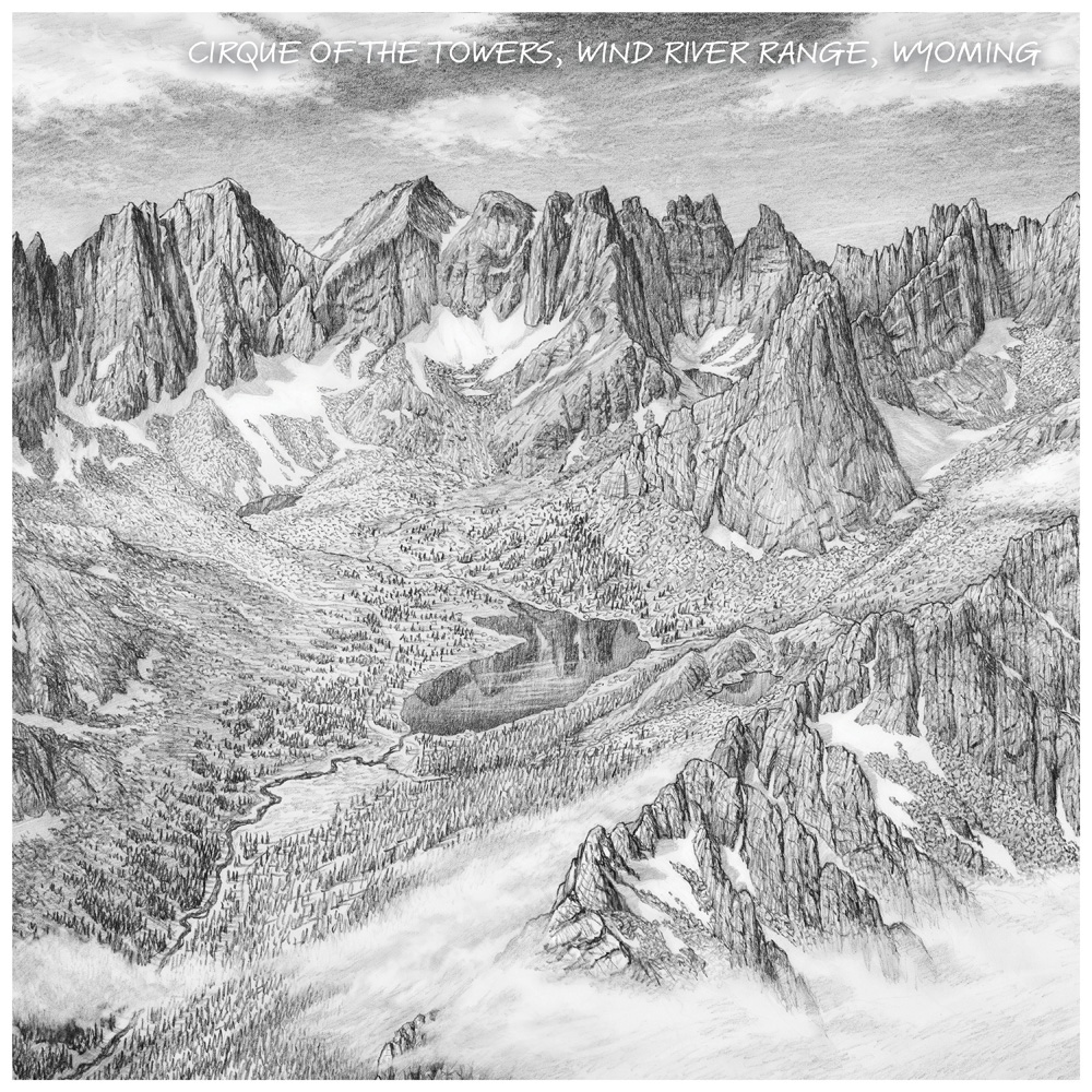 Winding River Drawing Black And White