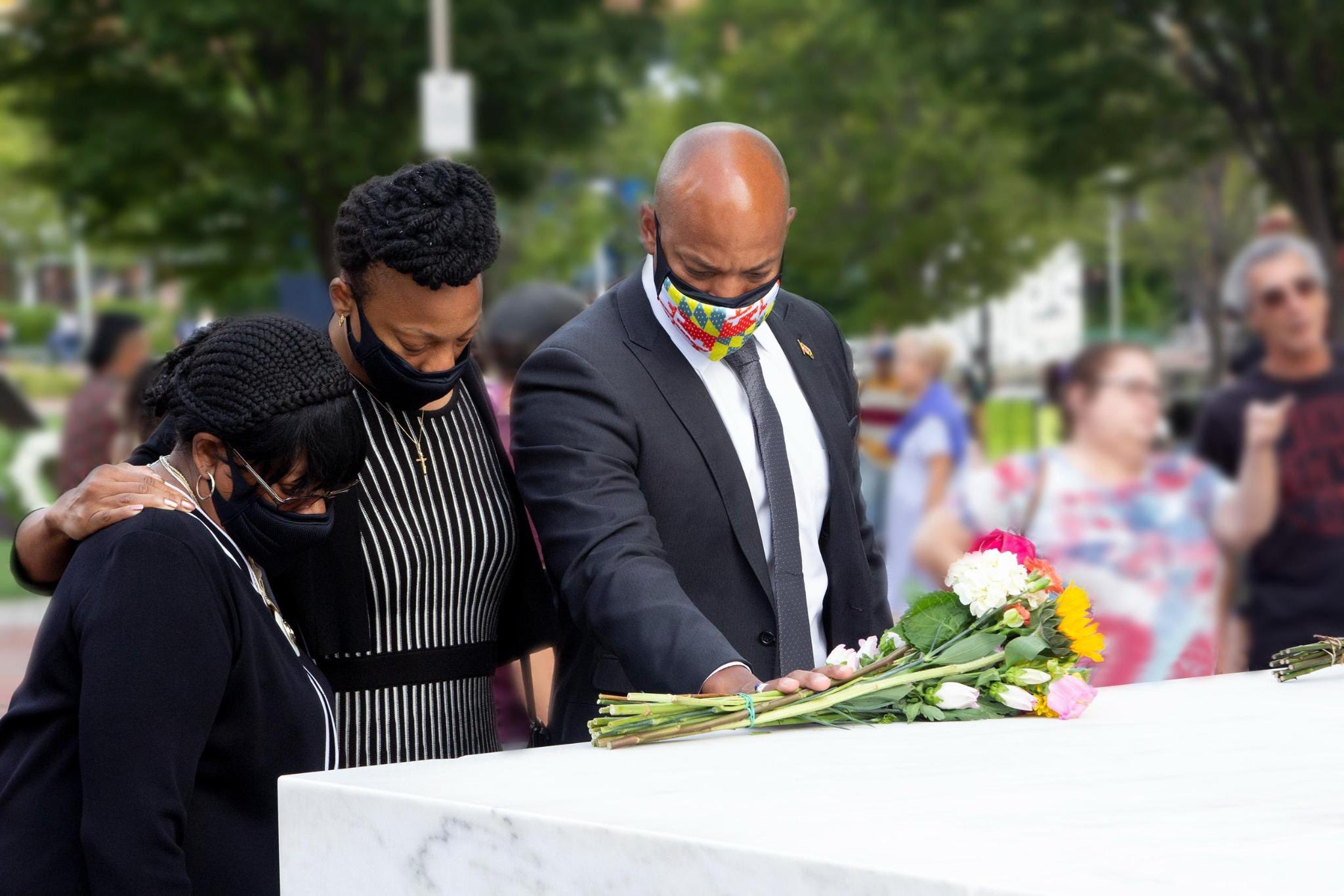 Gov. Wes Moore on Twitter: "I took some time today to lay flowers at the Maryland 9/11 Memorial ...