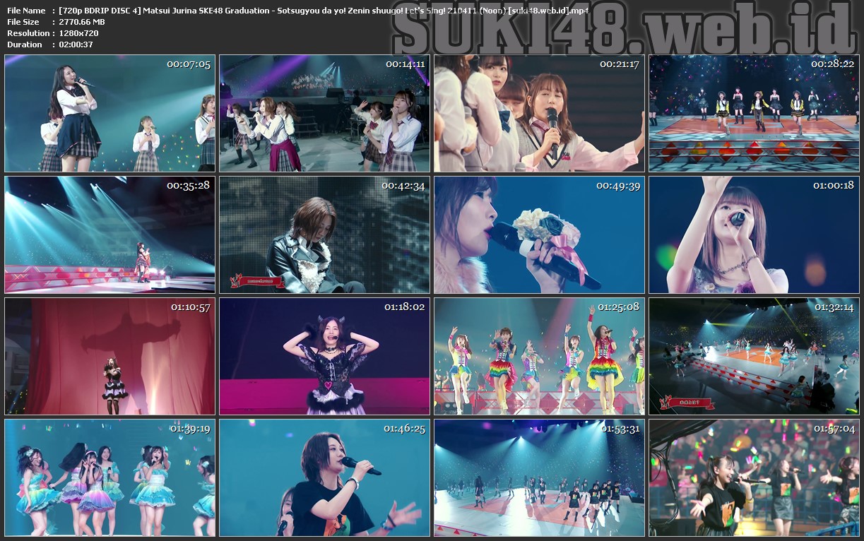 SUKI48.web.id on Twitter: "[BDRIP DISC 1-6] SKE48 Matsui Jurina - Takayanagi Akane Sotsugyou ...