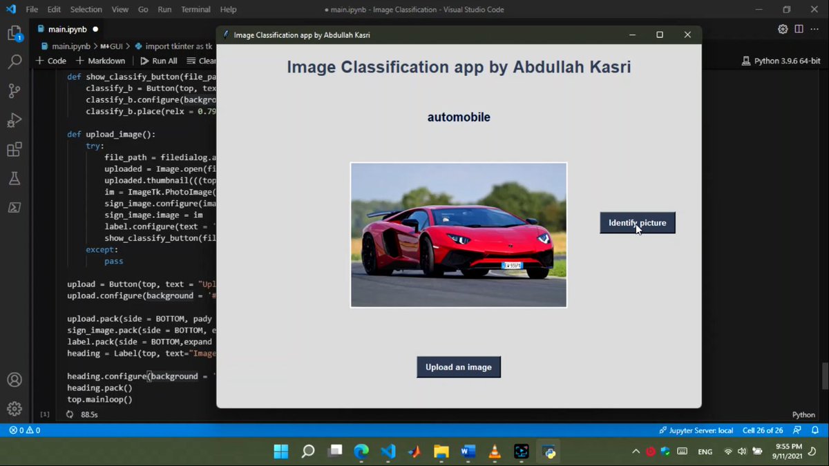 Abdullah KASRI on Twitter: "#Day76 of #100DaysOfCode; Designed this image object recognition ...
