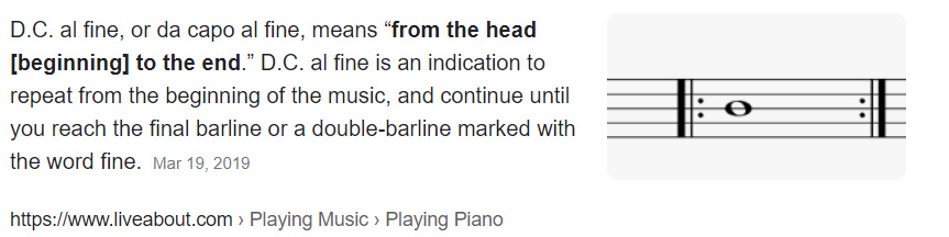 Da Capo Music Symbol