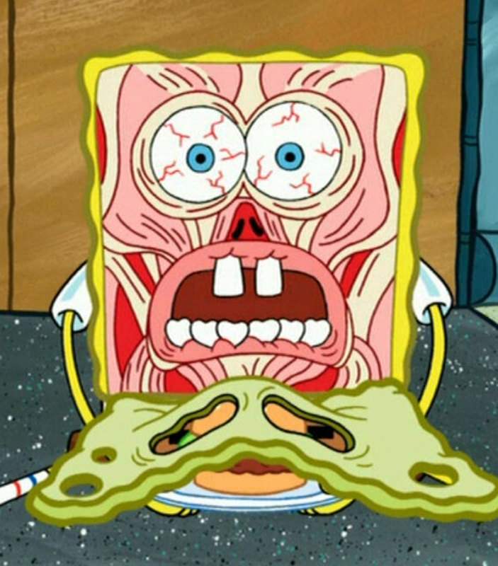 Ripped Off Face Spongebob