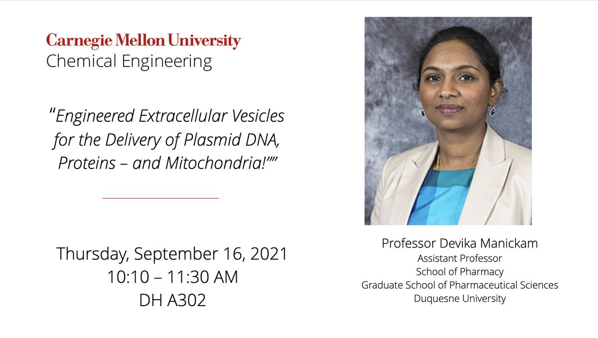 Carnegie Mellon Chemical Engineering on Twitter: "Join us on Thursday, September 16th, as guest ...