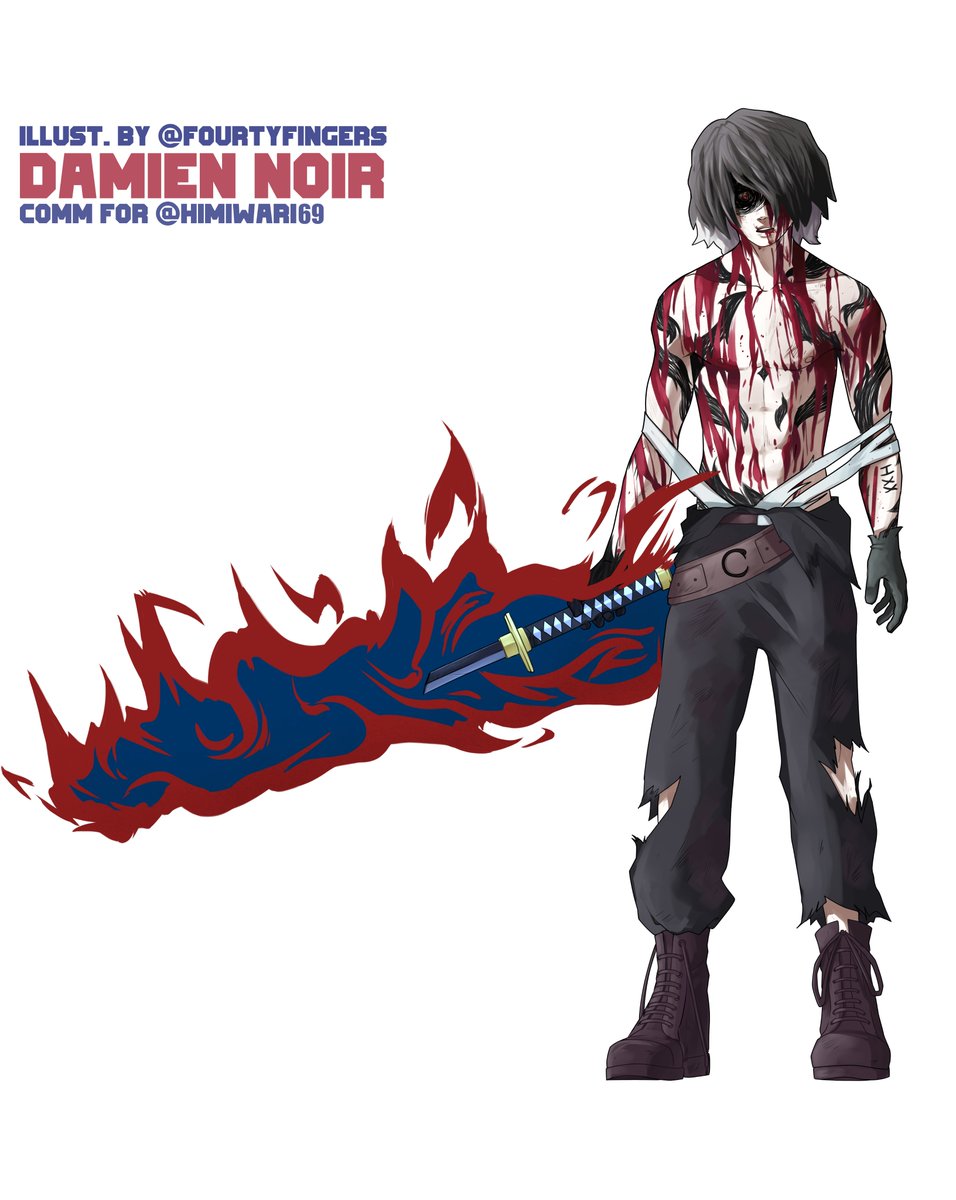 「Damian Noir! Commission for @Himiwari69 」|erm akshually the proper way ...