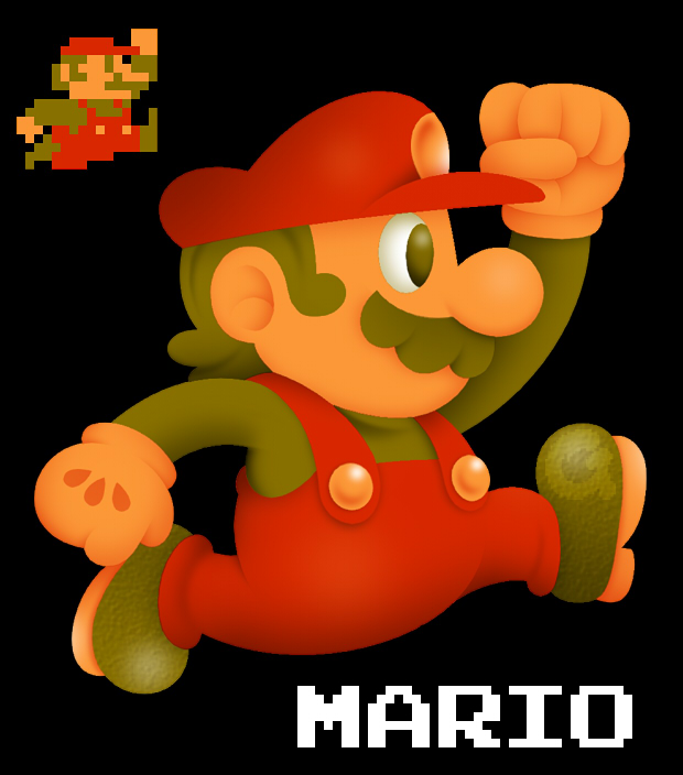 8 Bit Super Mario Jumping