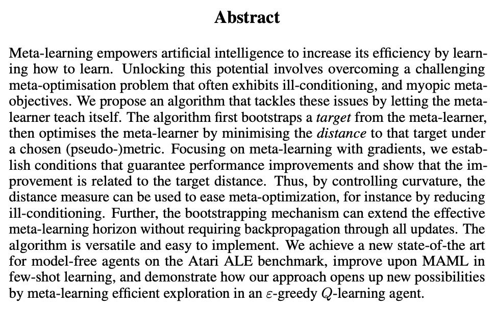 fly51fly on Twitter: "[LG] Bootstrapped Meta-Learning, S Flennerhag, Y Schroecker, T Zahavy, H v ...