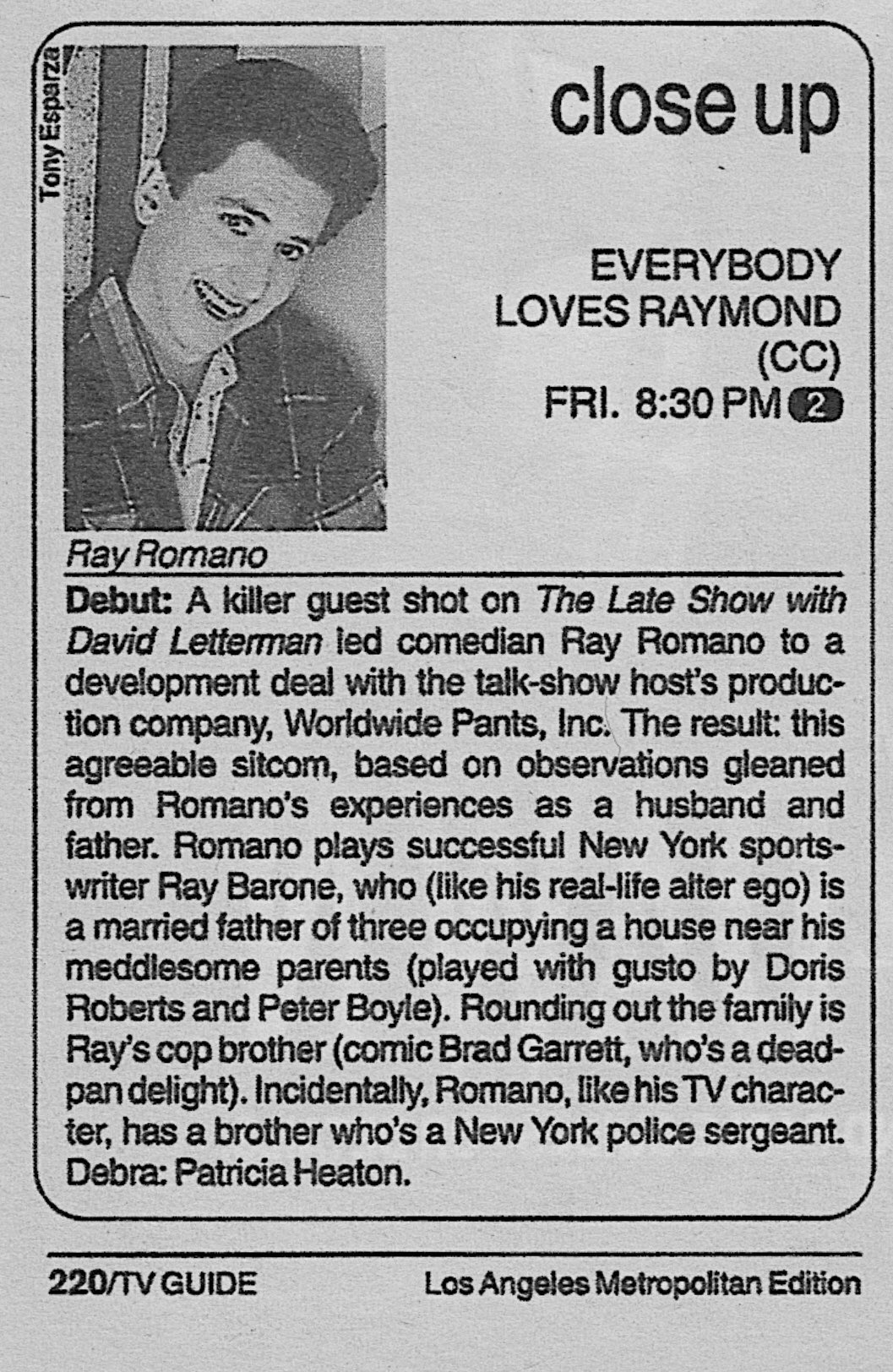 RetroNewsNow on Twitter: "📺 ‘Everybody Loves Raymond’ DEBUT (TV Guide, September 13, 1996) https ...