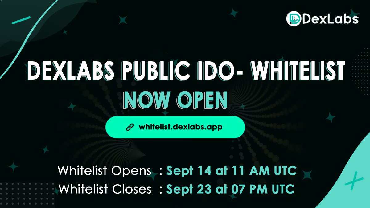Dex Labs on Twitter: " DexLabs Public Whitelist is now Open We’re excited to announce that the ...