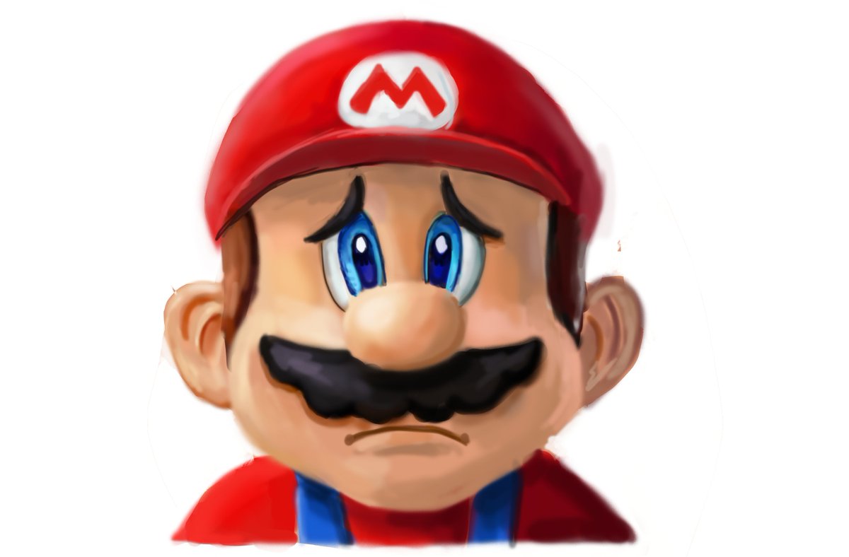 「redrawed the sad mario rendering journal」|axelのイラスト