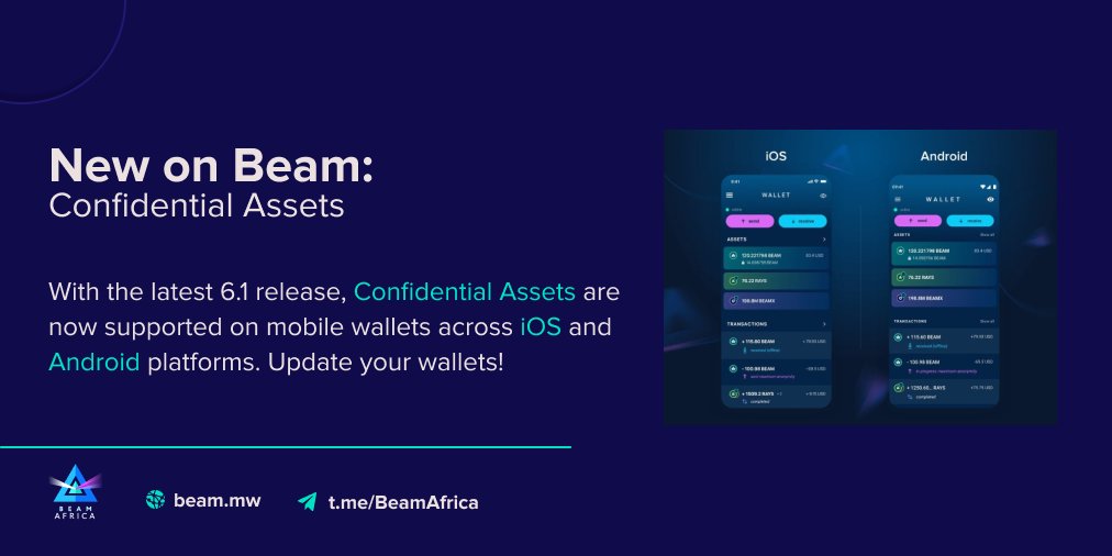 Beam Africa on Twitter: "What's new? THIS is new! 🎊 Confidential Assets are now supported on ...