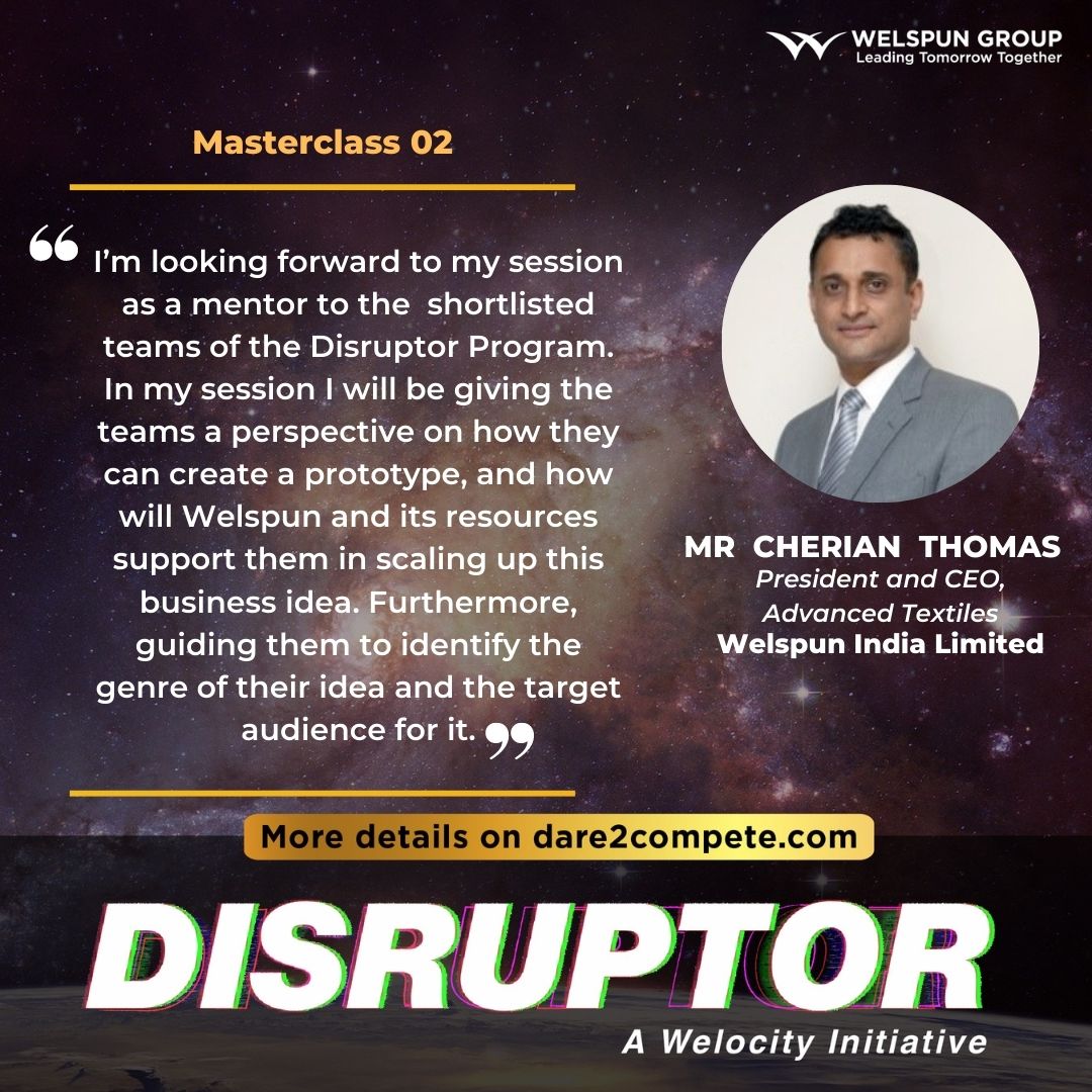 Welspun Group on Twitter: "The Disruptor program is now moving to another level as the top 100 ...