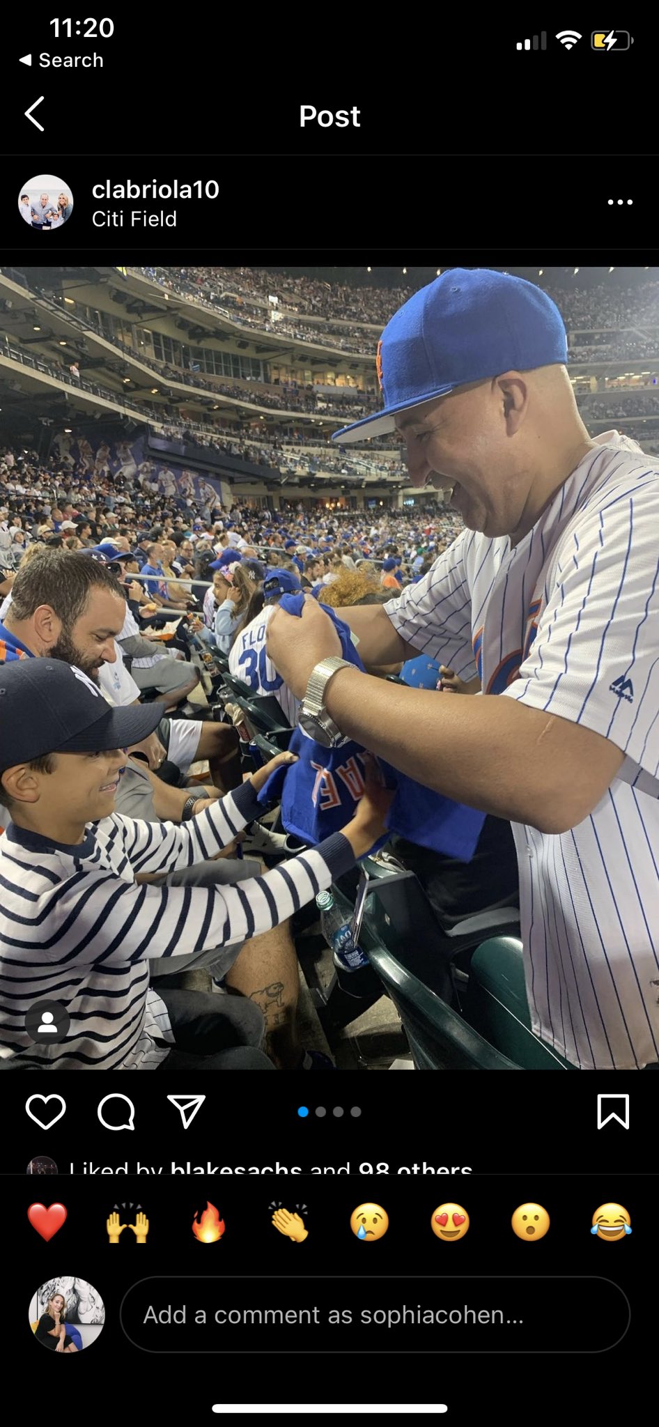 Sophia Cohen on Twitter: "Anyone know who this is?? This is so sweet. This is why Mets fans are ...