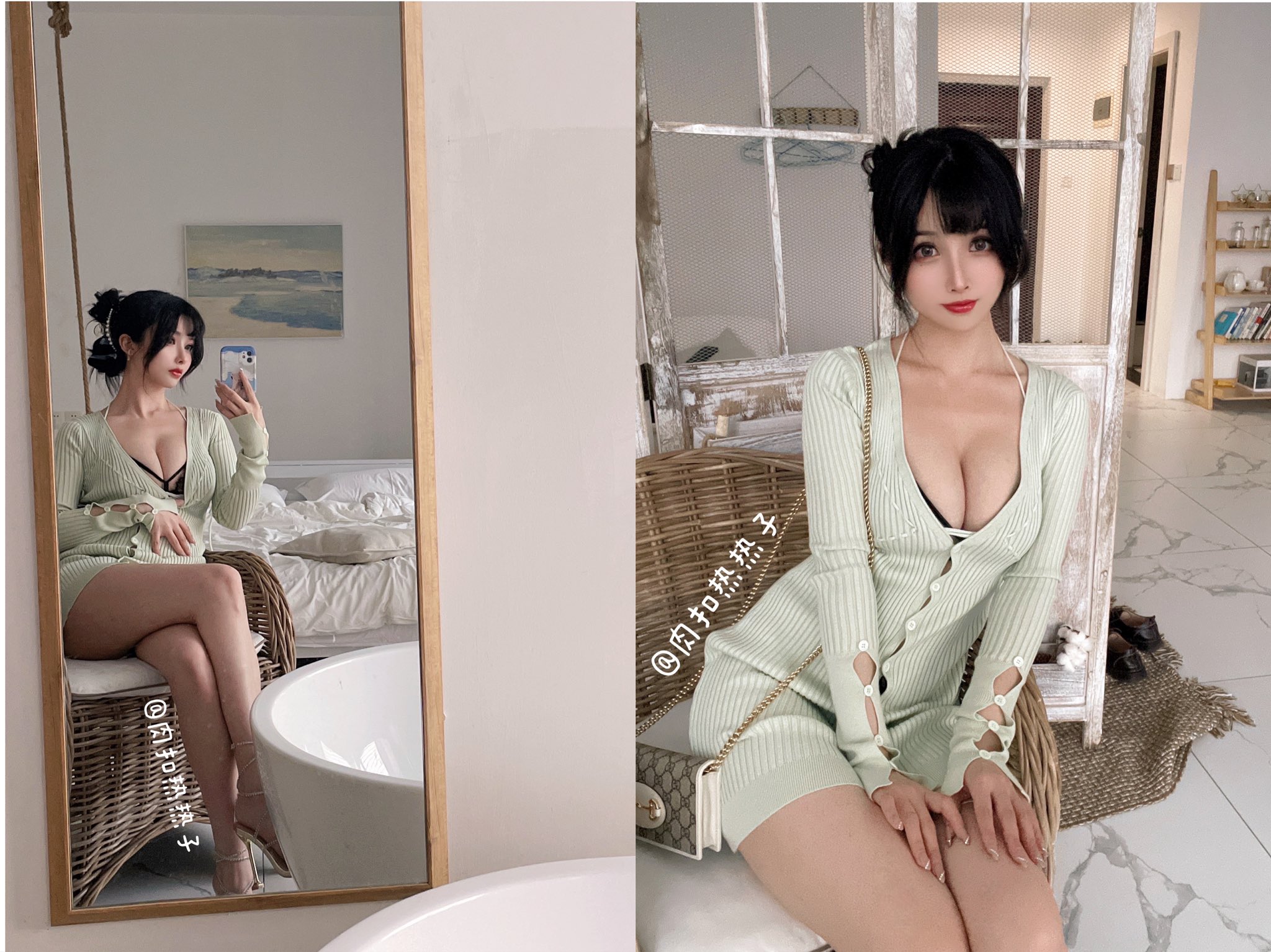 rioko凉凉子 on Twitter: "-没想到平时低调朴素的太太...会有这么不得了的一面..- “这套衣服可是我为了和您的约会特意准备的。看，内衣也是...很特别的款式哦～ ️ ...