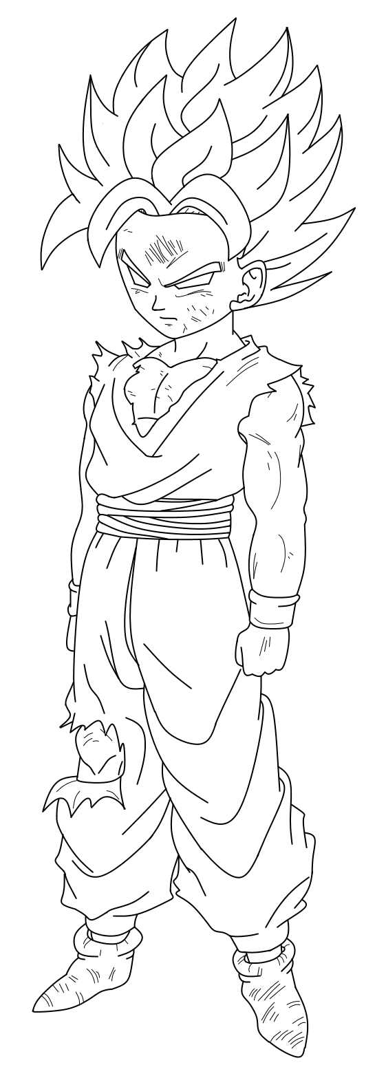 Ssj2 Gohan Coloring Pages