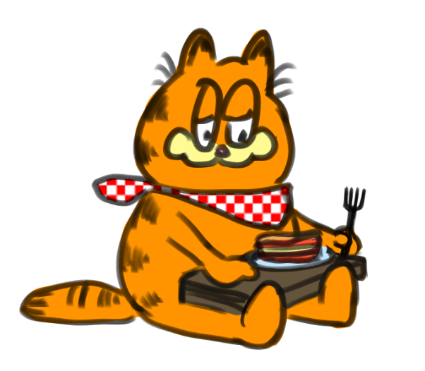 Garfield Eating Food