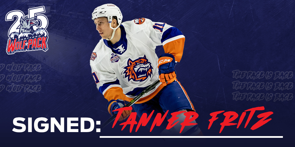 Tanner Fritz has joined the Wolf Pack on a one-year AHL contract : r ...