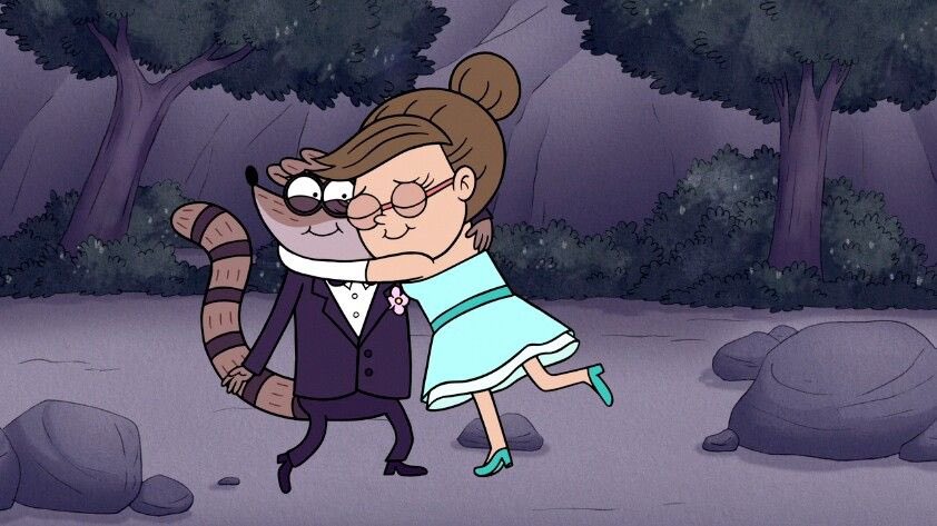 Regular Show Rigby And Eileen Kiss