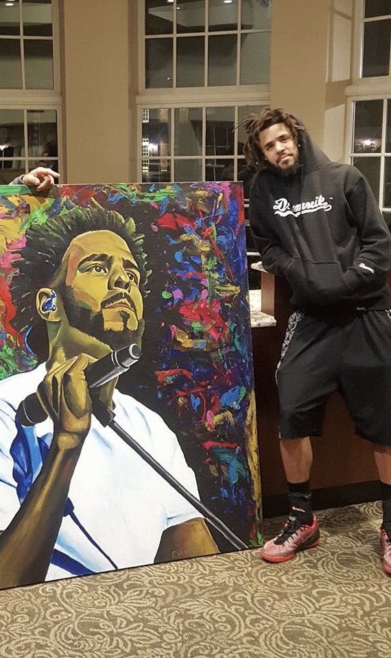 J Cole Painting