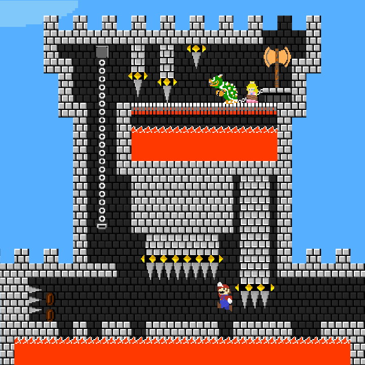 Mario Background 8 Bit Castle