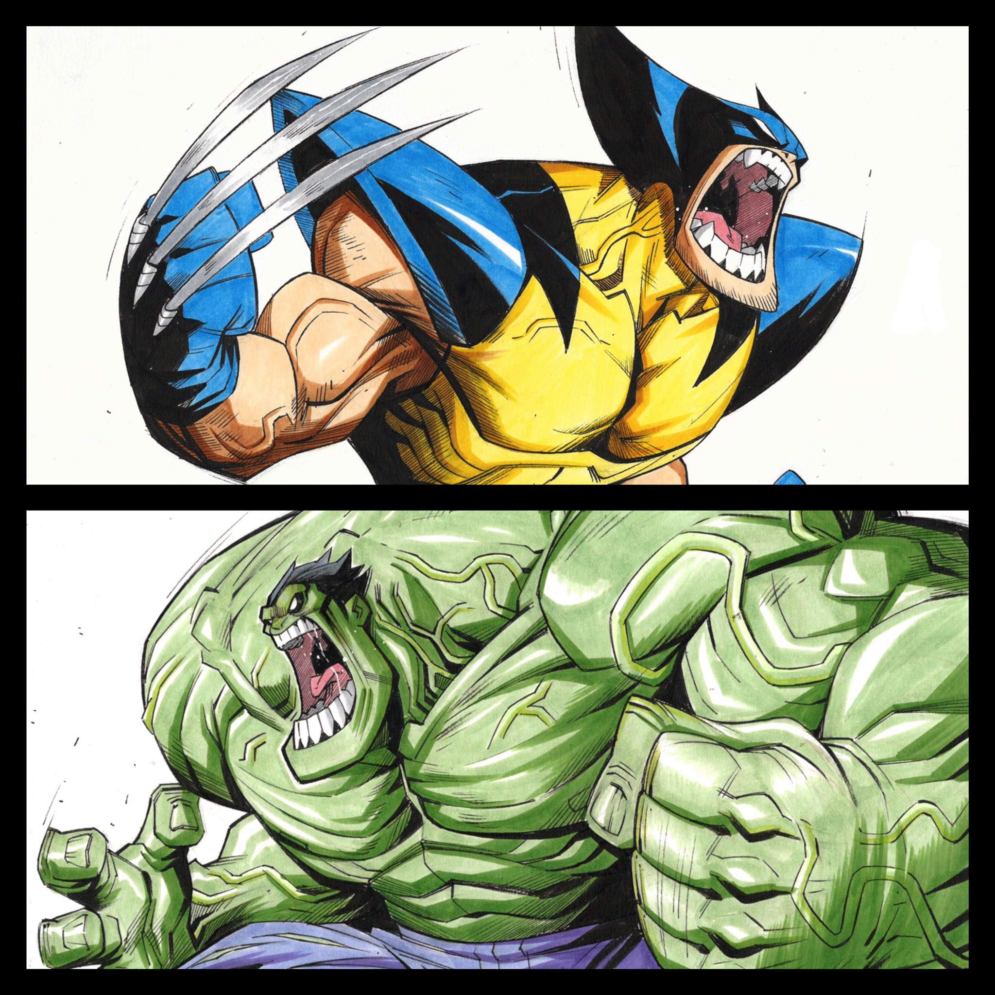 Colores De Hulk Wolverine Por