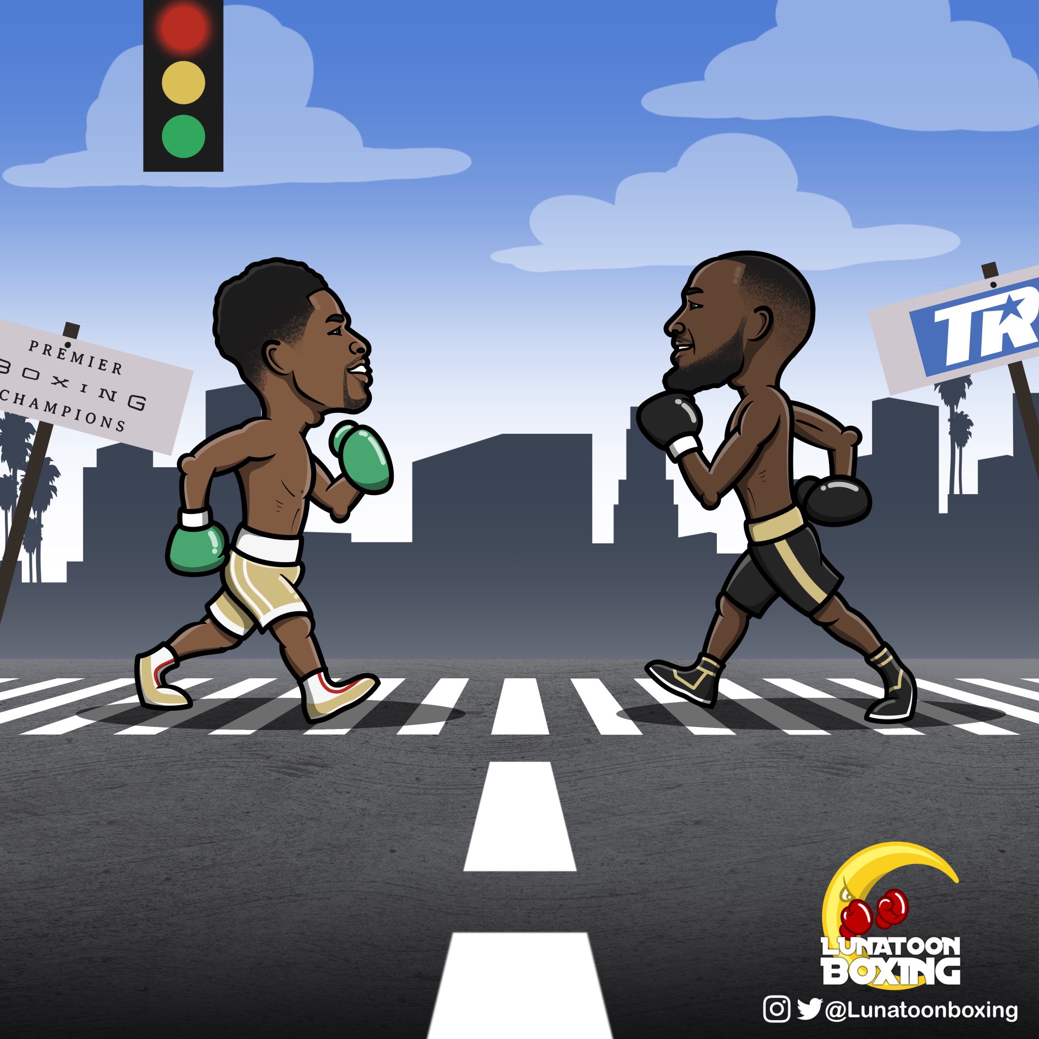 Cartoon Boxer Getting Warmed Up