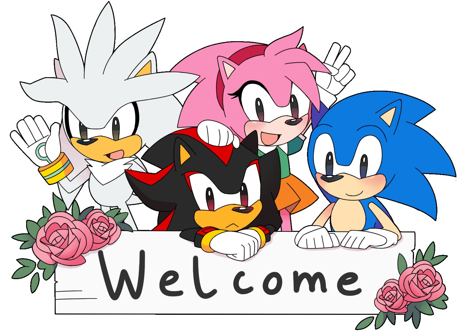 Sonic And Shadow And Silver And Amy