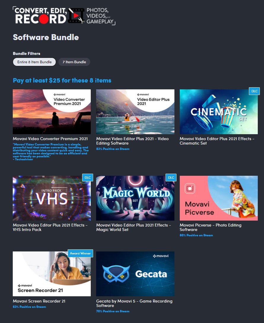 Wario64 on Twitter: "Humble Software Bundle: Convert, Edit, Record Photos, Videos, Gameplay ...