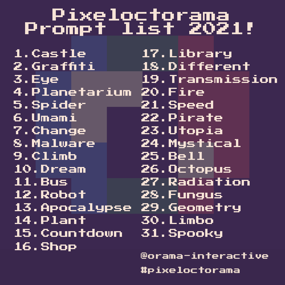 Orama Interactive on Twitter: "Get ready for the first #Pixelorama event! Participate by making ...