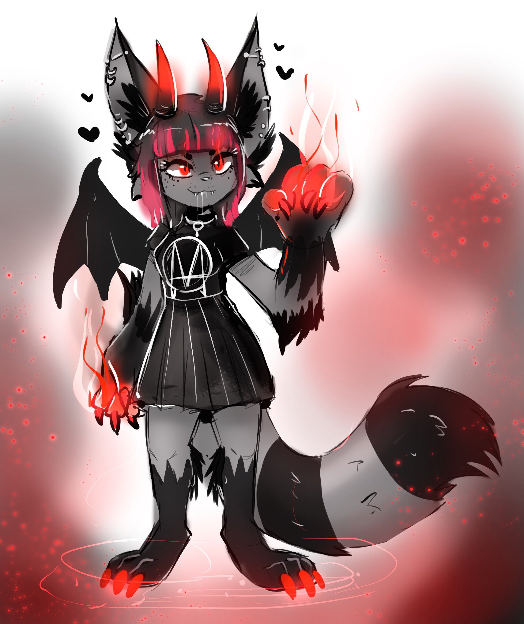 Demon Cat Drawing