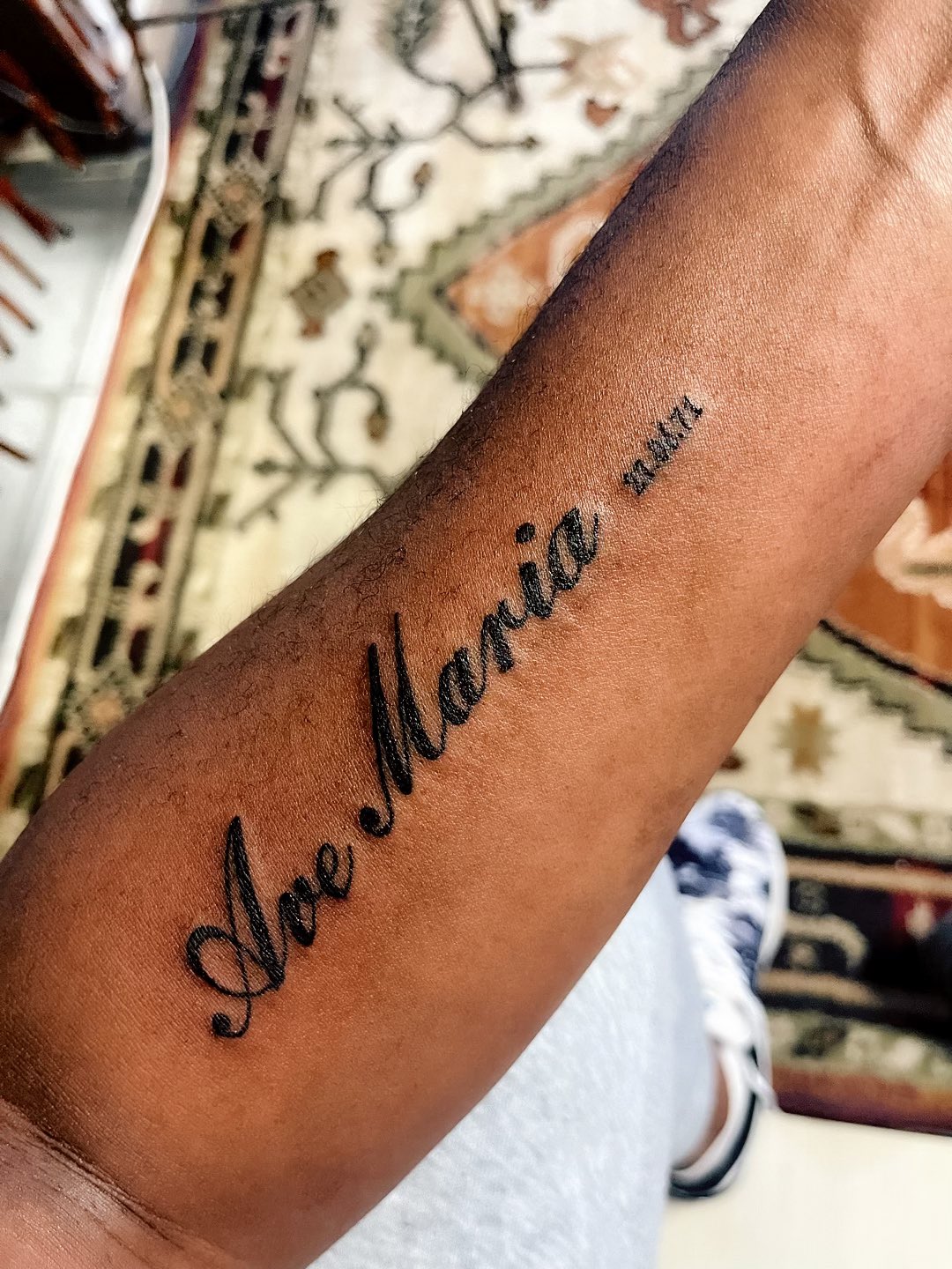 Maria Name Tattoo On Wrist