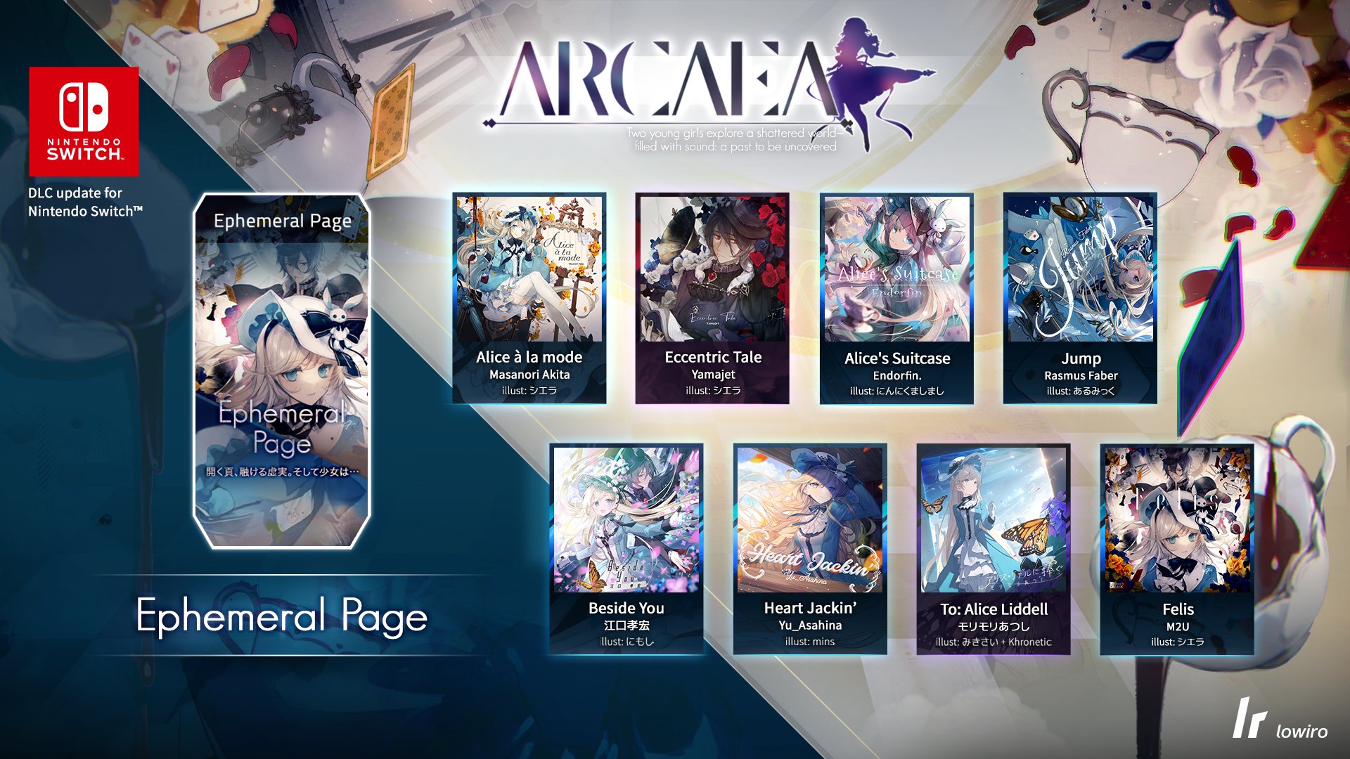 Arcaea공식 on Twitter: "Nintendo Switch 아르케아를 위한 다음 2개의 DLC 팩이 출시됐습니다! Ephemeral Page를 통해 앨리스 ...