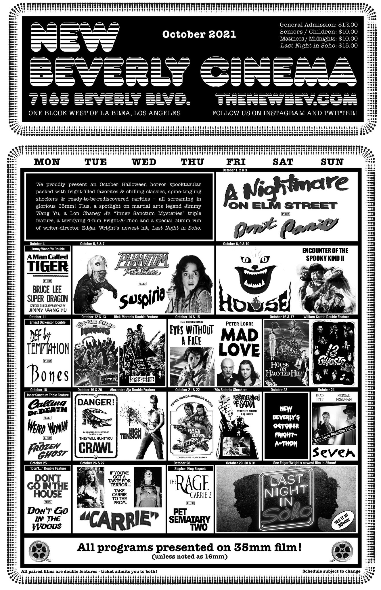 New Beverly Cinema on Twitter: "Our October schedule is packed with ...
