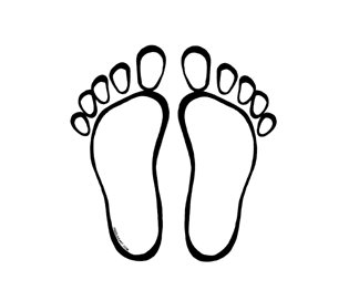 Ten Toes Clipart Black