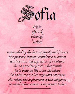 Sofia Name Meaning