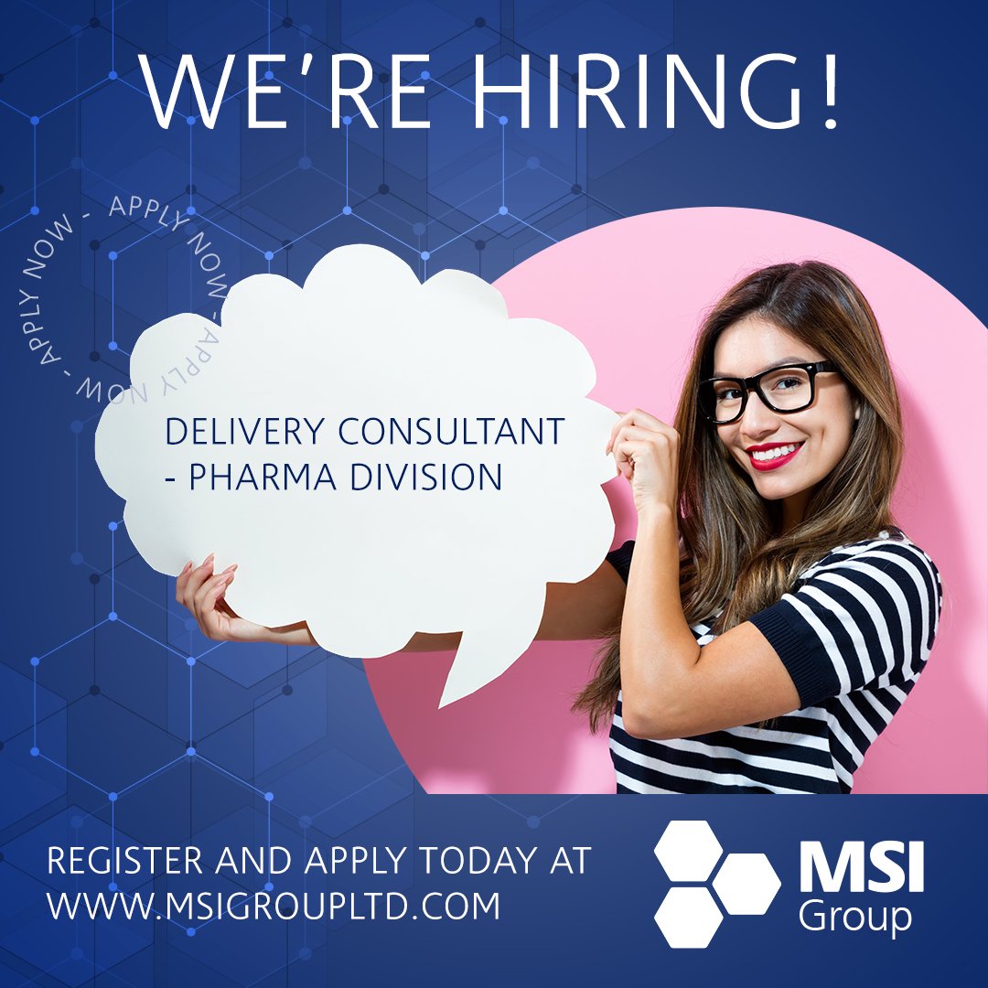 MSI Pharma on Twitter: "MSI Pharma are searching for a Delivery Consultant to identify and ...