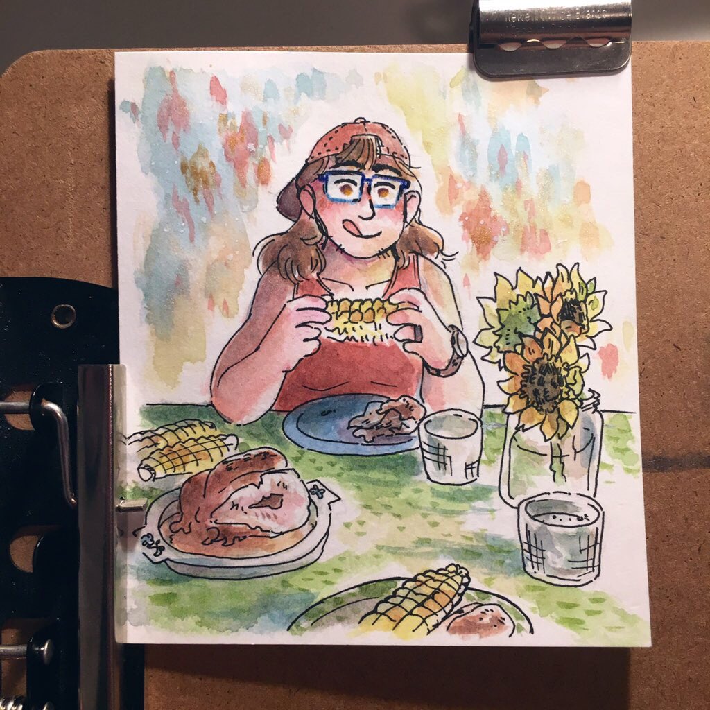 「Made some little drawings of .@sgoetter 」|Natalie Riess 🌈の漫画